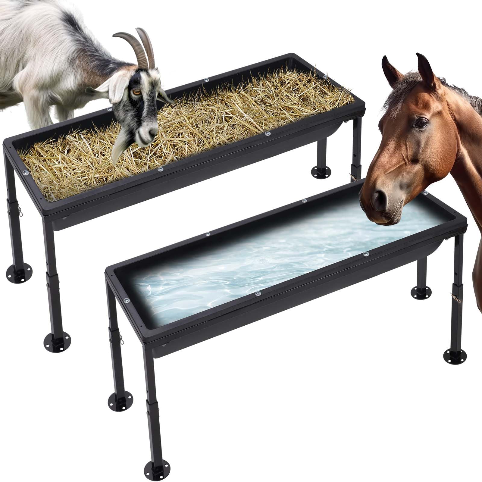 Amazon.com: Large Water Troughs for Livestock with 3-Level Adjustable ...
