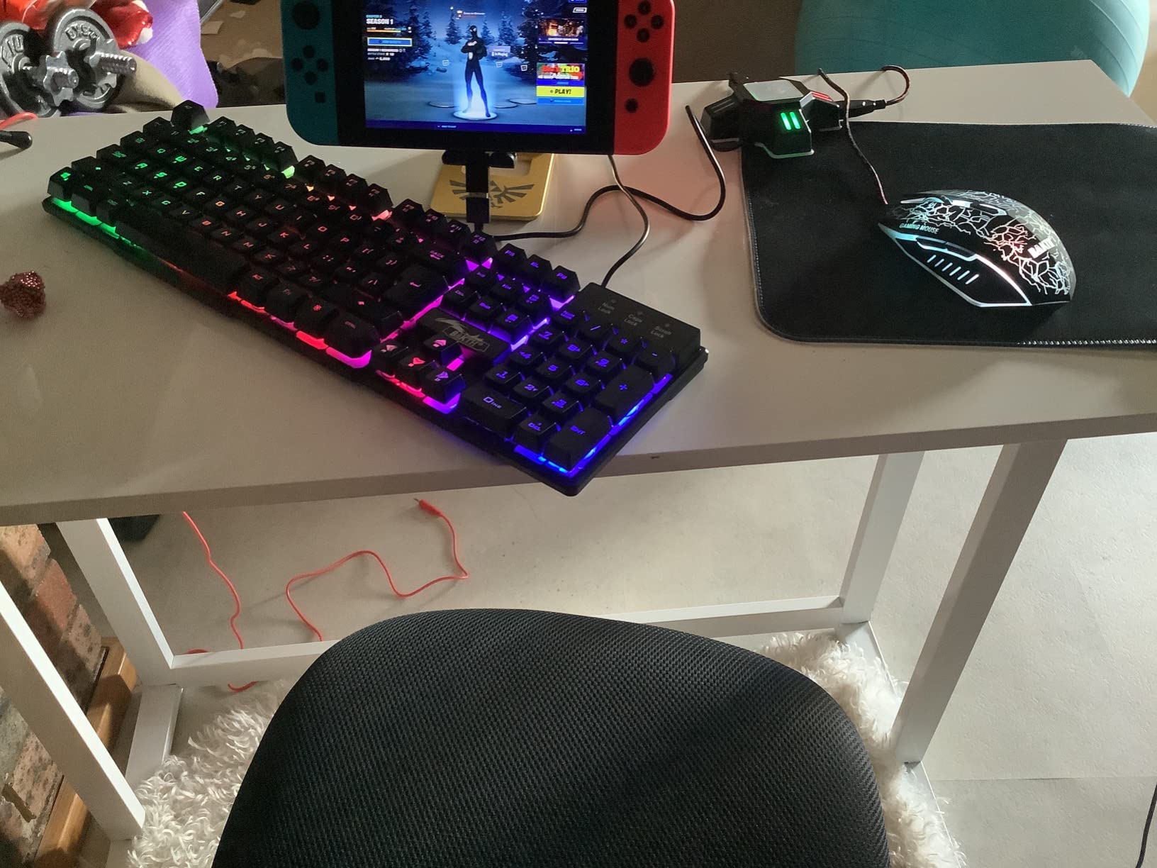 BAKTH Multiple Color Rainbow LED Backlit Mechanical Feeling USB Wired ...