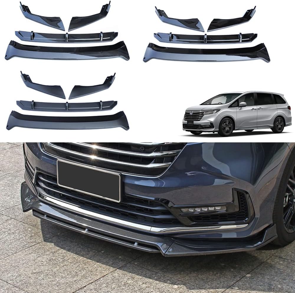 Amazon | CATYA ホンダ オデッセイ フロントバンパーガーニッシュ リップスポイラー 外装パーツ アクセサリー カスタム 4P [艶無しブラック] OD215 | フロント ...