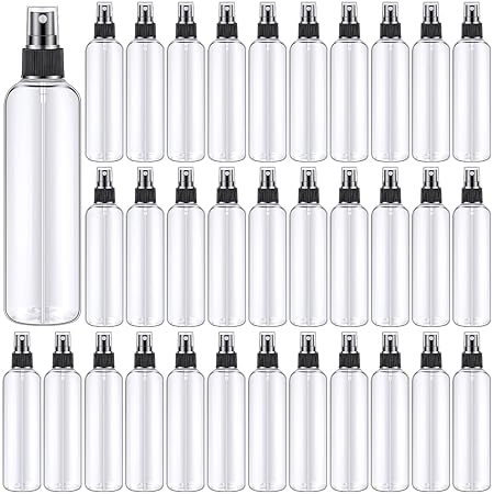 Amazon.com: Eccliy 32 Pcs 8 oz Spray Bottles Fine Mist Cleaning Bottles Clear Empty Plastic ...