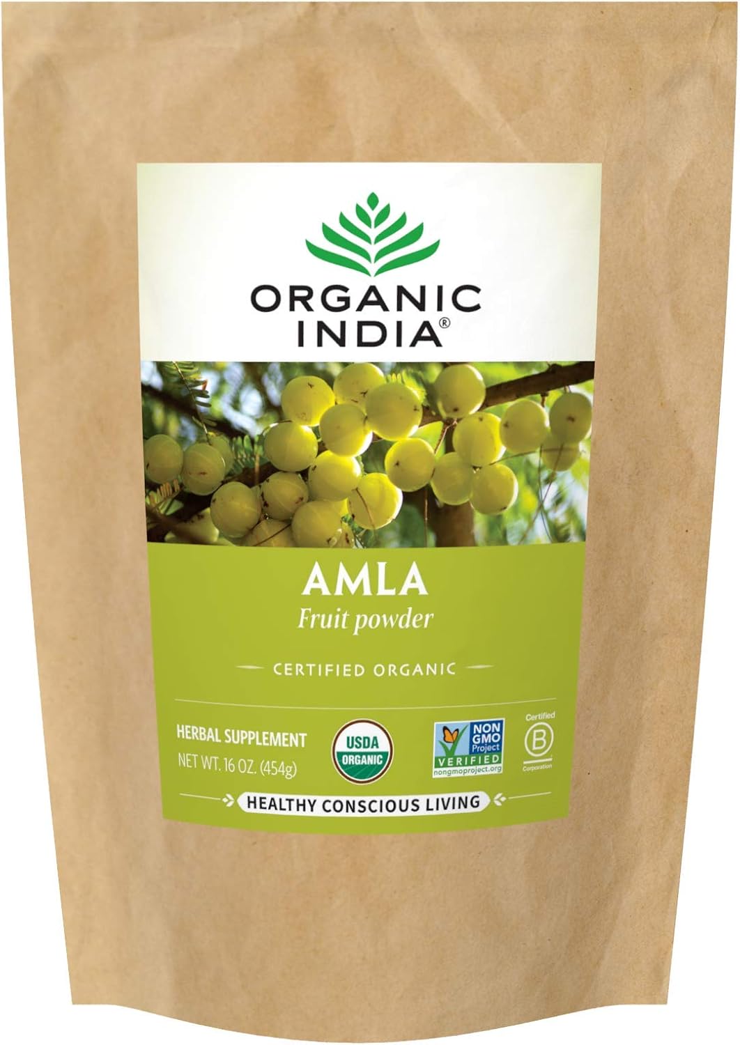 Amazon.com: ORGANIC INDIA Amla Powder - Amalaki Indian Gooseberry ...