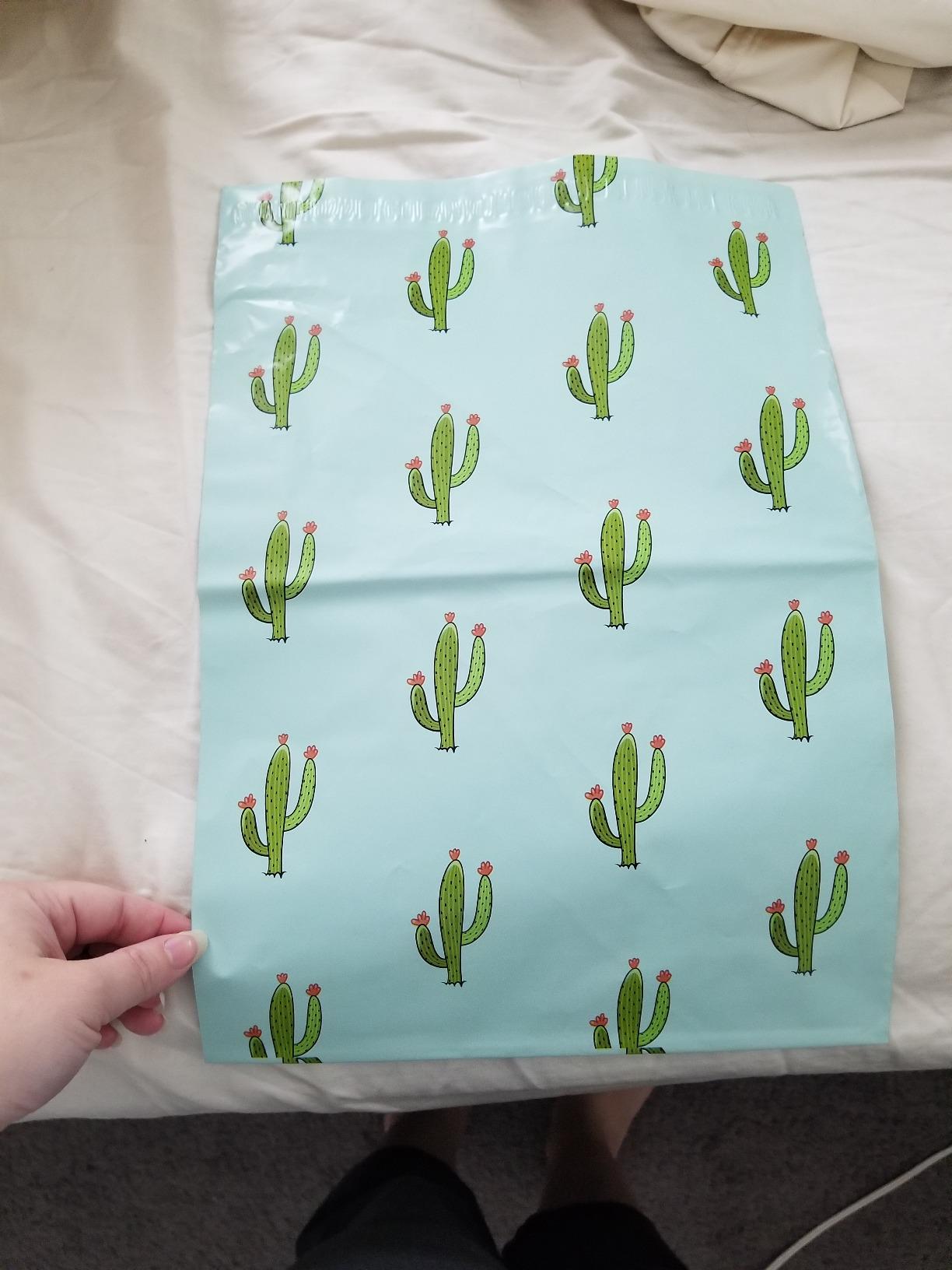 Amazon.com : Designer Poly Mailers 10x13 : Mint Cactus, Palm Tree ...