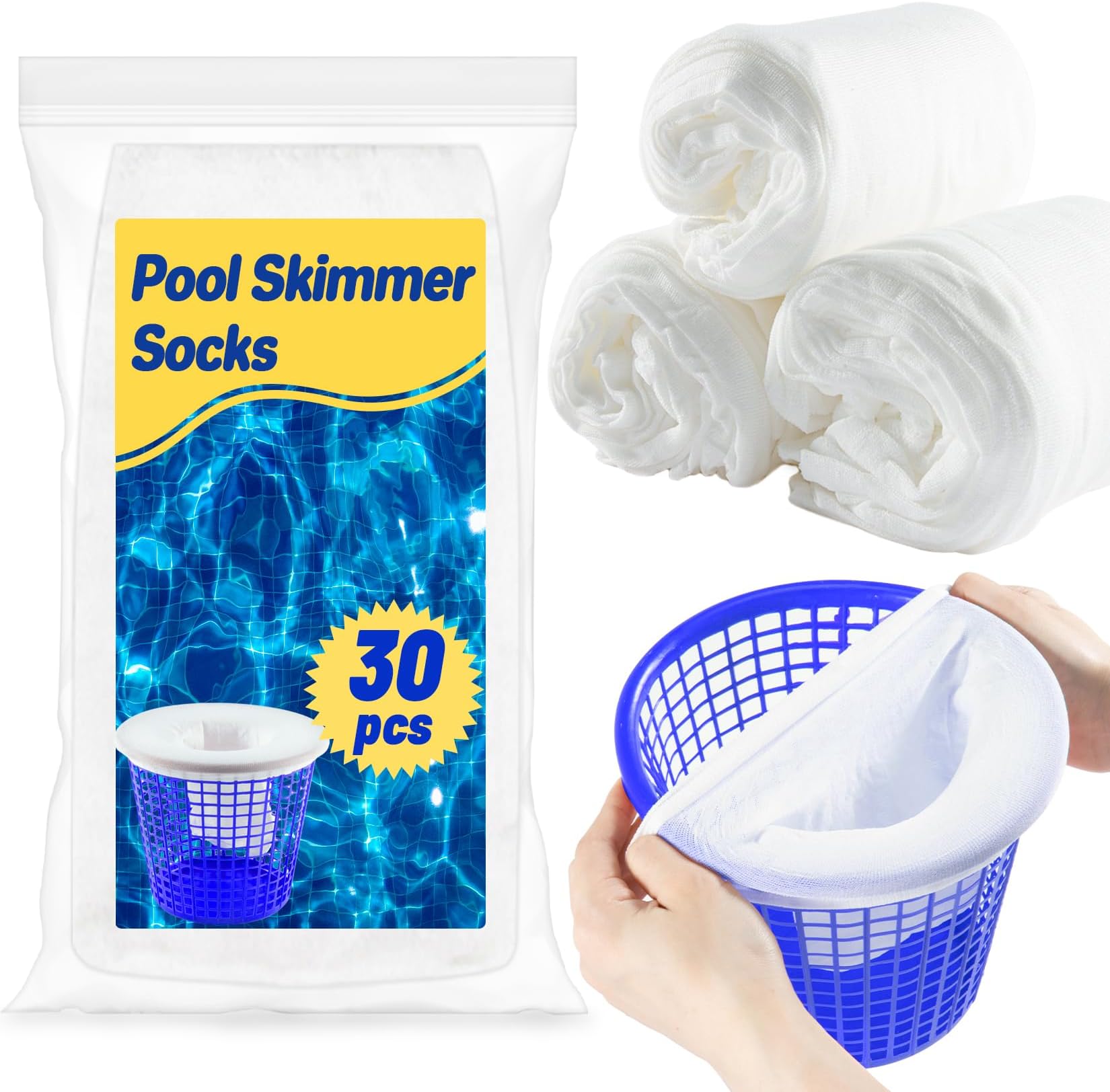 Amazon.com : IMPRESA 10-Pack of Pool Skimmer Socks - Excellent Savers ...