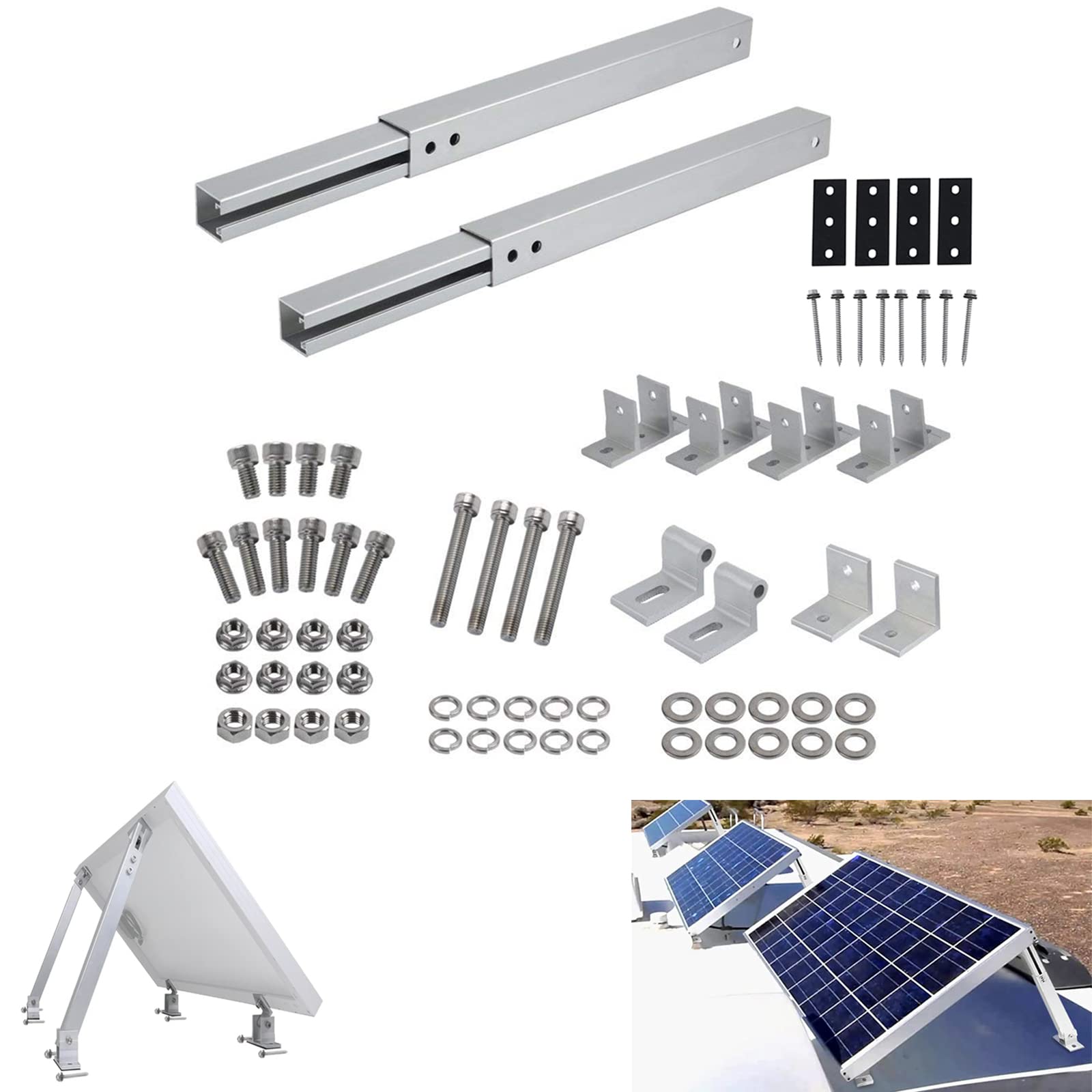 Adjustable Angle Solar Panel Tilt Mounting Brackets Aluminum Solar ...