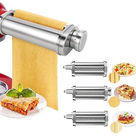 Amazon.com: Pasta Attachment for Kitchenaid Stand Mixer,Cofun 3 Piece ...