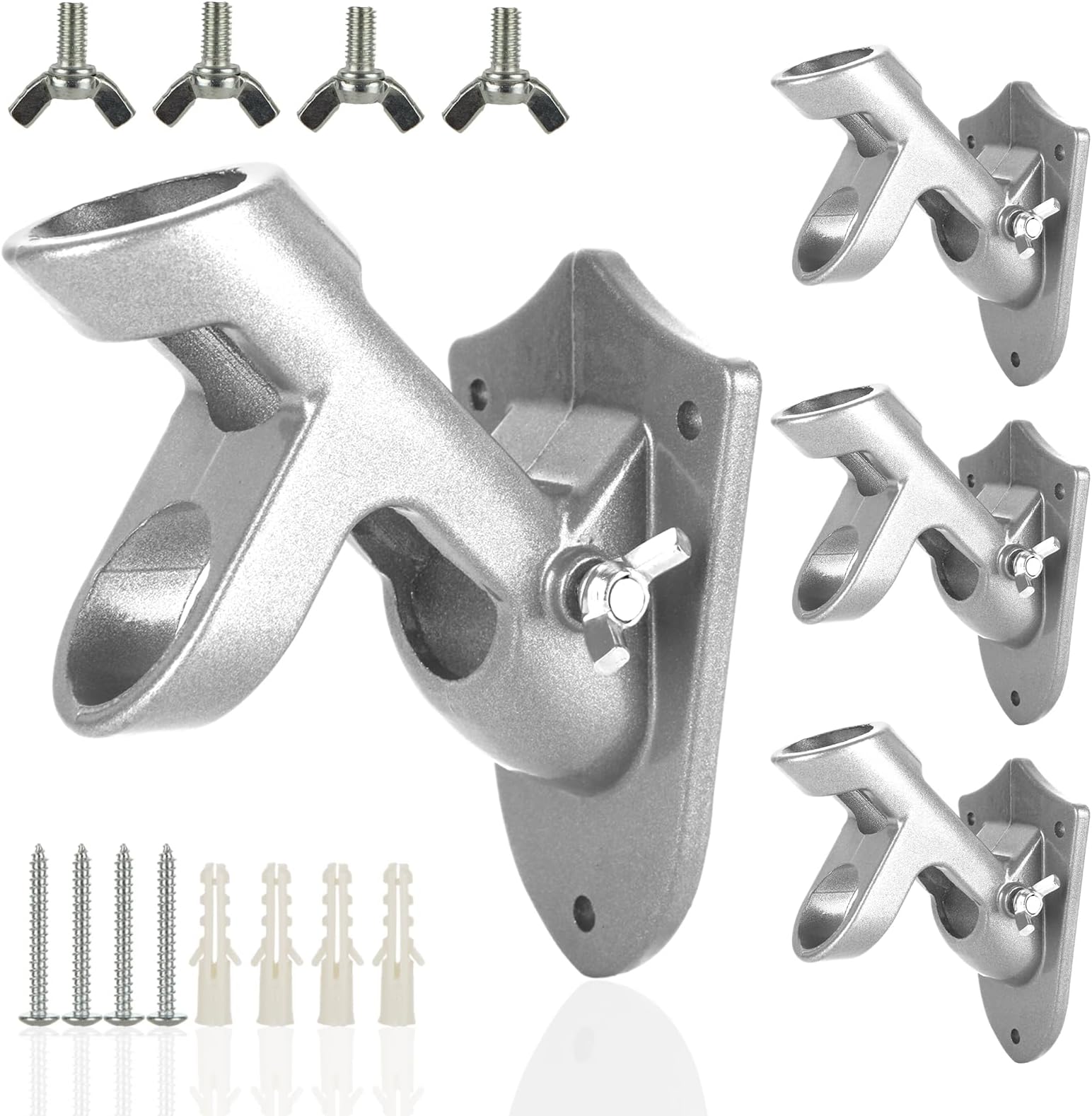 Amazon.com: 4 Pcs Flag Pole Holder Adjustable,Heavy Duty Metal Flag ...