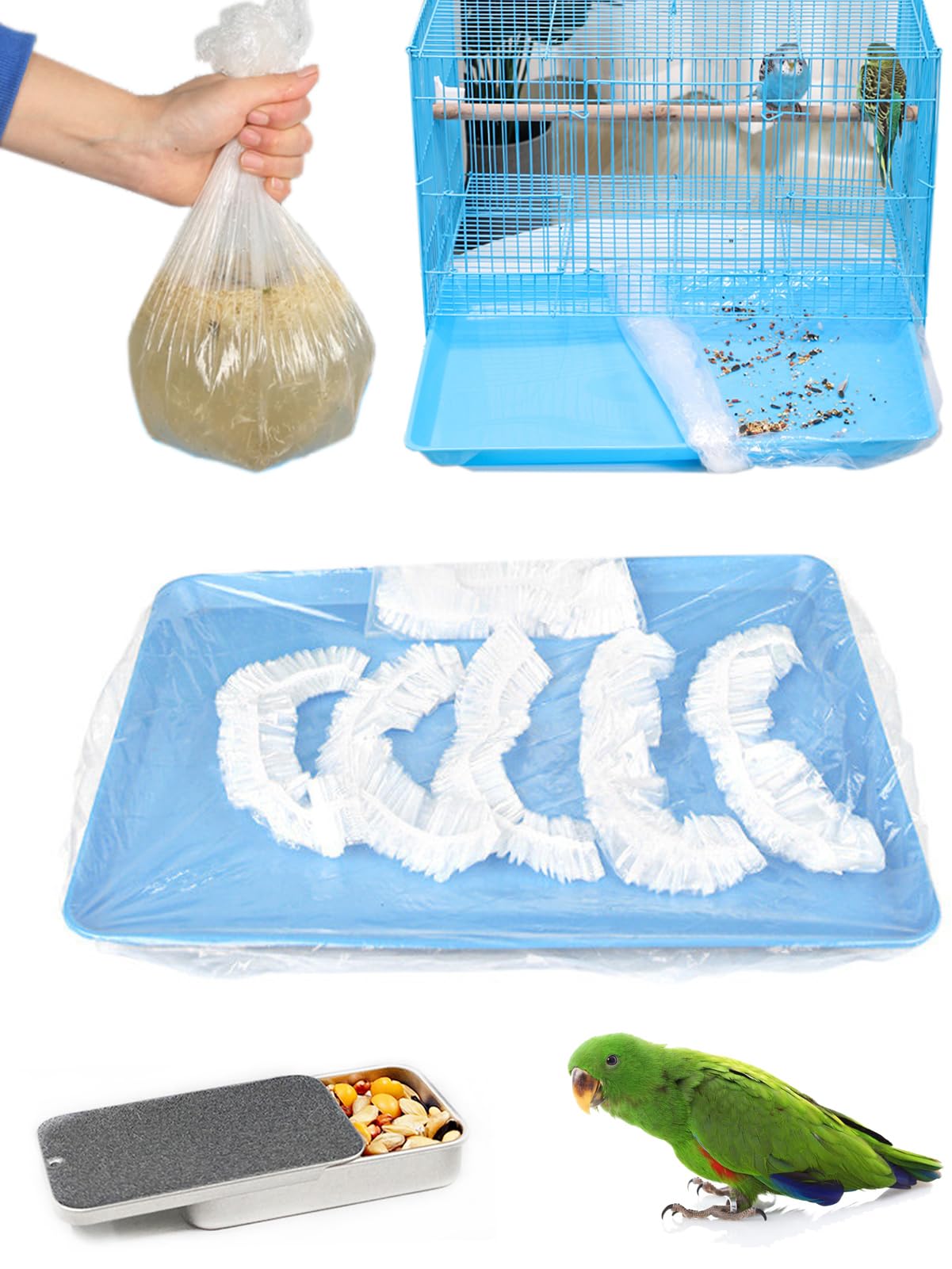 Bird Cage Liner Niwaes Disposable s Clear Plastic Parakeet Cage Liner ...