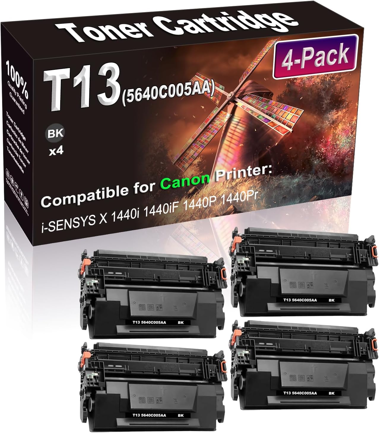 Amazon.com: 4-Pack (Black) Compatible i-SENSYS X 1440i 1440iF 1440P ...