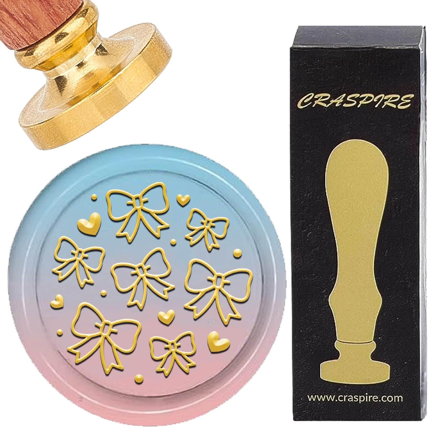 Amazon.com: CRASPIRE Bowknot Wax Seal Stamps 25mm Vintage Bow Knot ...