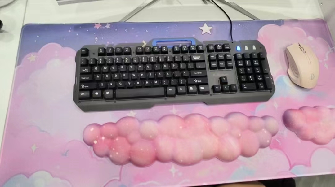 White Mousepad Cherry Blossom Mouse Pad Kawaii Pink Floral Desk Mat ...