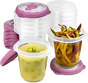 Tribello 12 oz Plastic Soup Freezer Containers With Lids Reusable ...