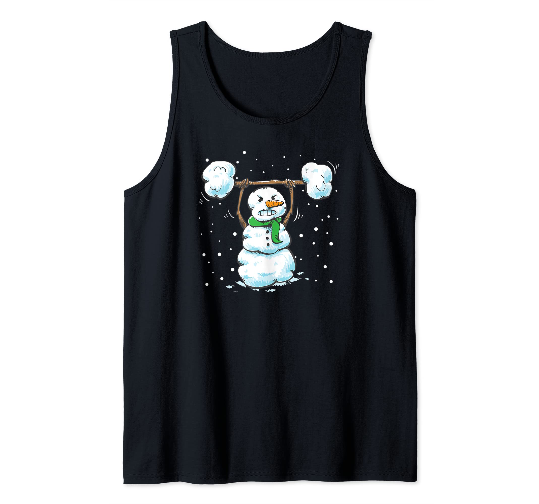 Amazon.com: Christmas Weightlifting Snowman Shirt Funny Snowman Gym ...