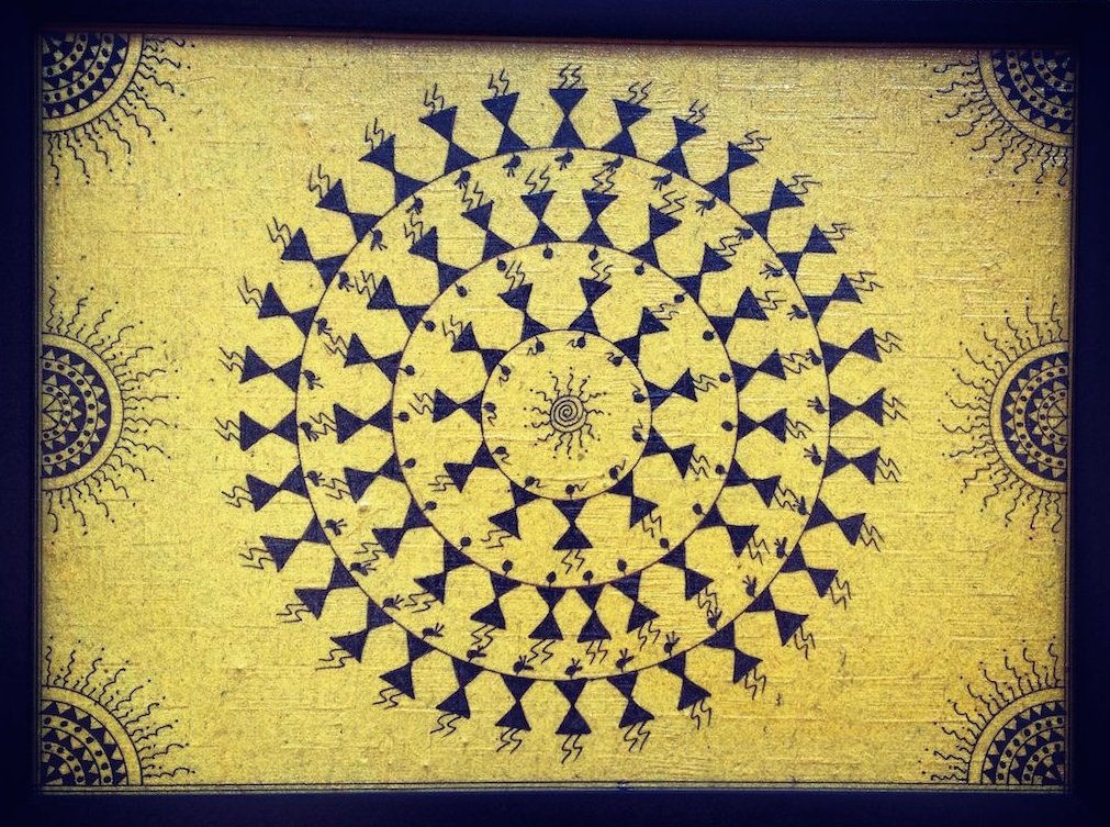 Warli Painting On Handmade Paper