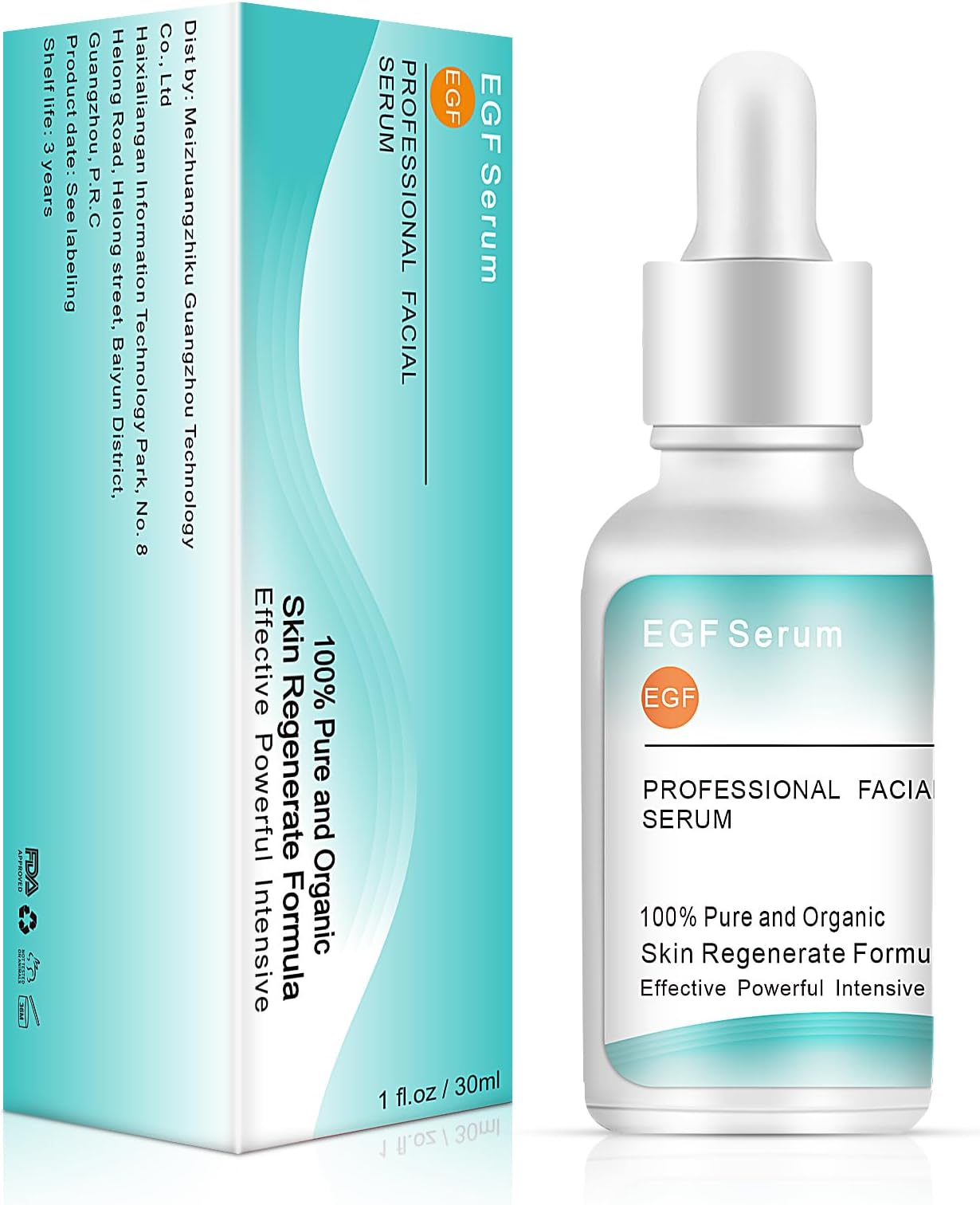 Amazon.com: EGF Serum Epidermal Growth Factor 1.7 Fl. Oz. / 50ml / face ...