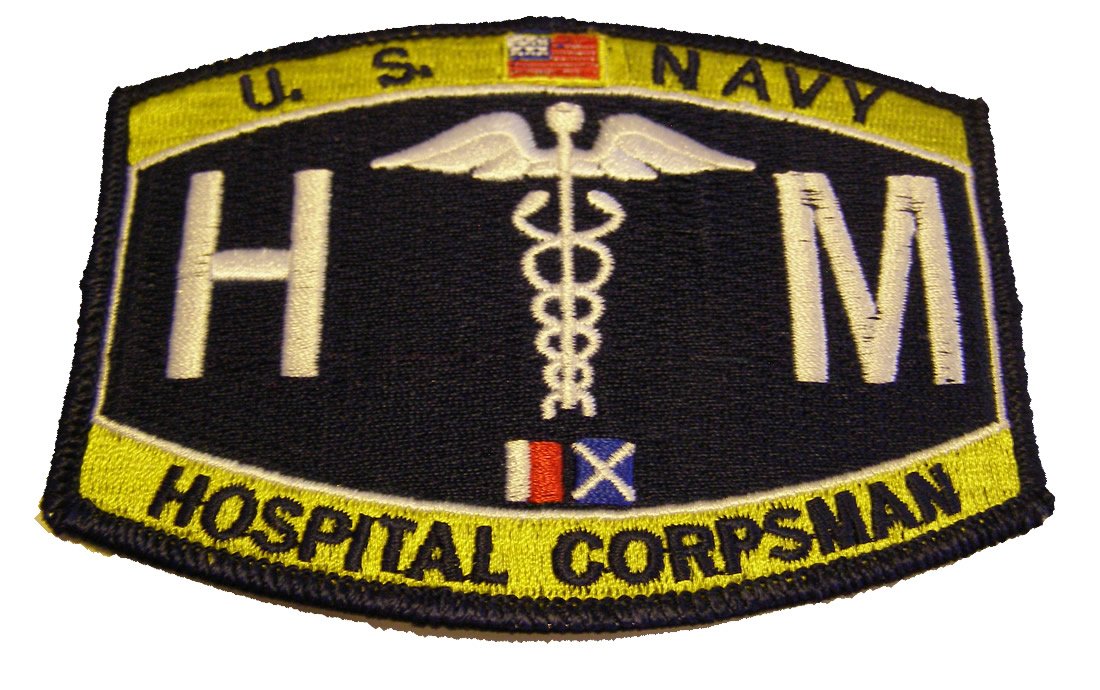 Amazon.com: U.S. Navy Hospital Corpsman HM Patch - Color - Veteran ...