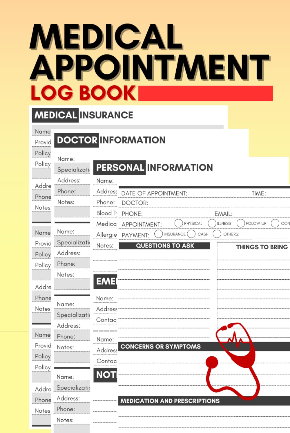 Medical Appointment Log Book: Cute Record book Gift for Any Patient to ...