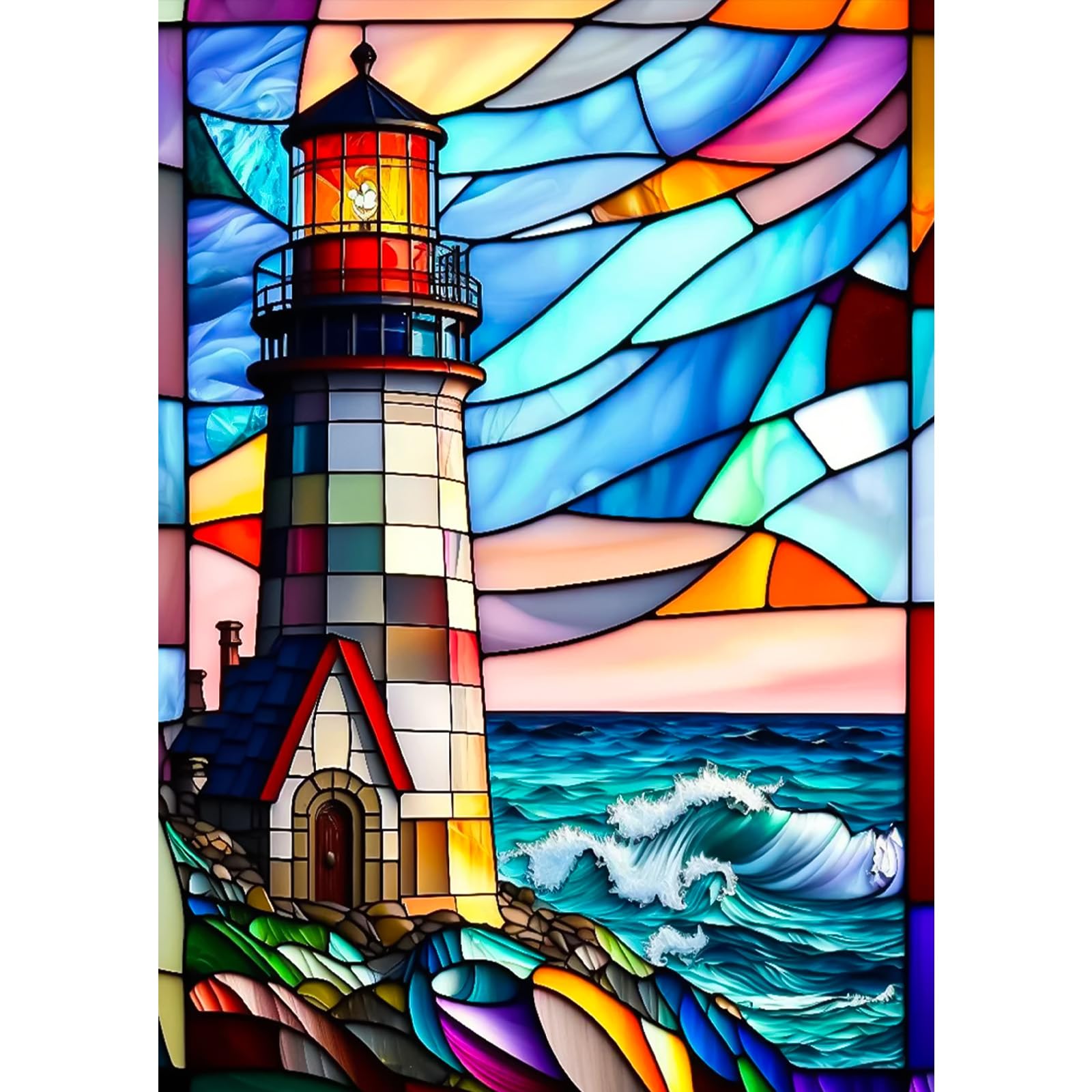 EOBROMD Lighthouse Diamond Art Painting Kits for Adults, 5D Diamond ...