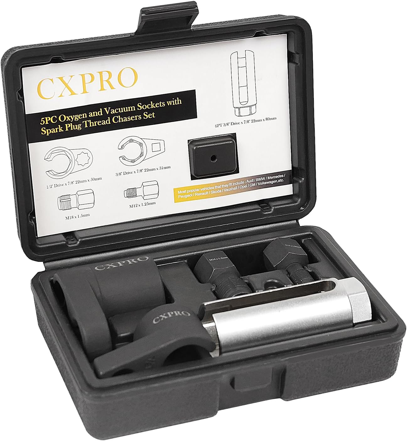 Amazon.com: CXPRO 5Pcs Oxygen Sensor Socket Set, Automotive O2 Vacuum ...