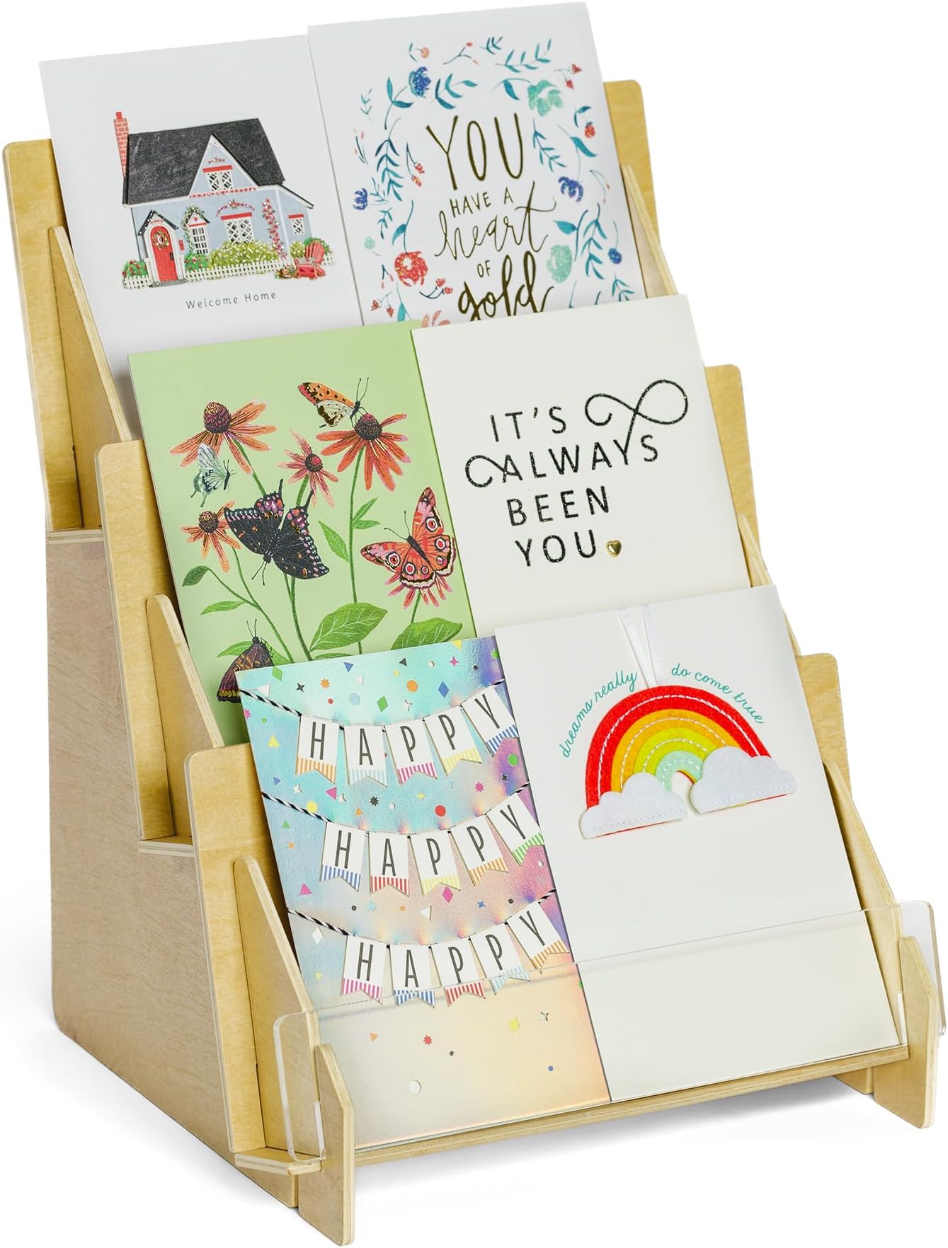 Amazon.com: Portable Greeting Card Display Stand - Counter Top Portable ...