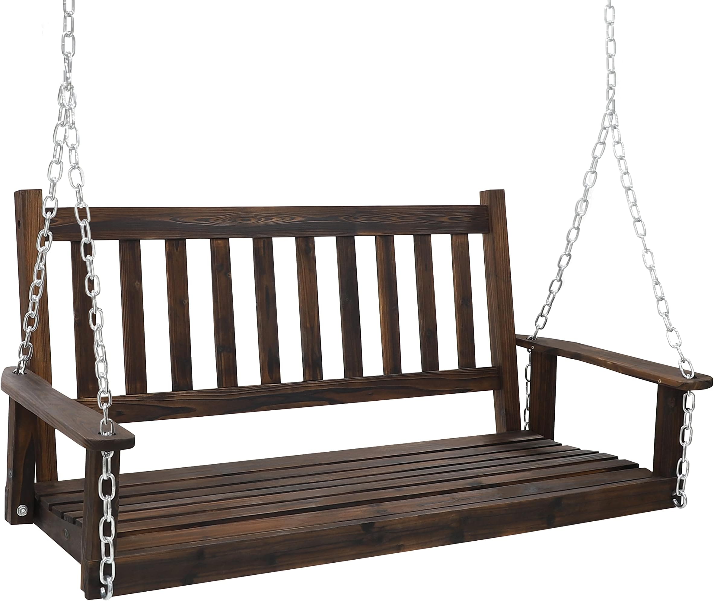 Amazon.com: CASTLECREEK Log Swing for Porch, Outdoors, Garden, Patio ...