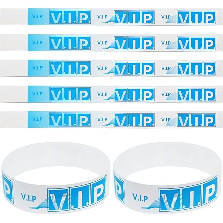 50pcs VIP Wristbands, Waterproof VIP Armbands Disposable Paper Party ...