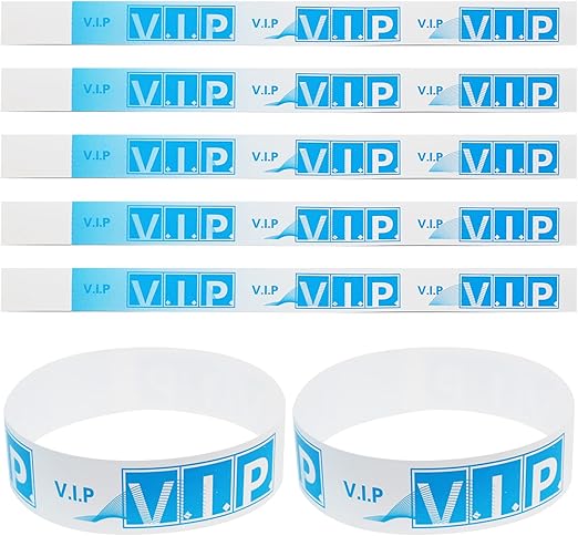 50pcs VIP Wristbands, Waterproof VIP Armbands Disposable Paper Party ...