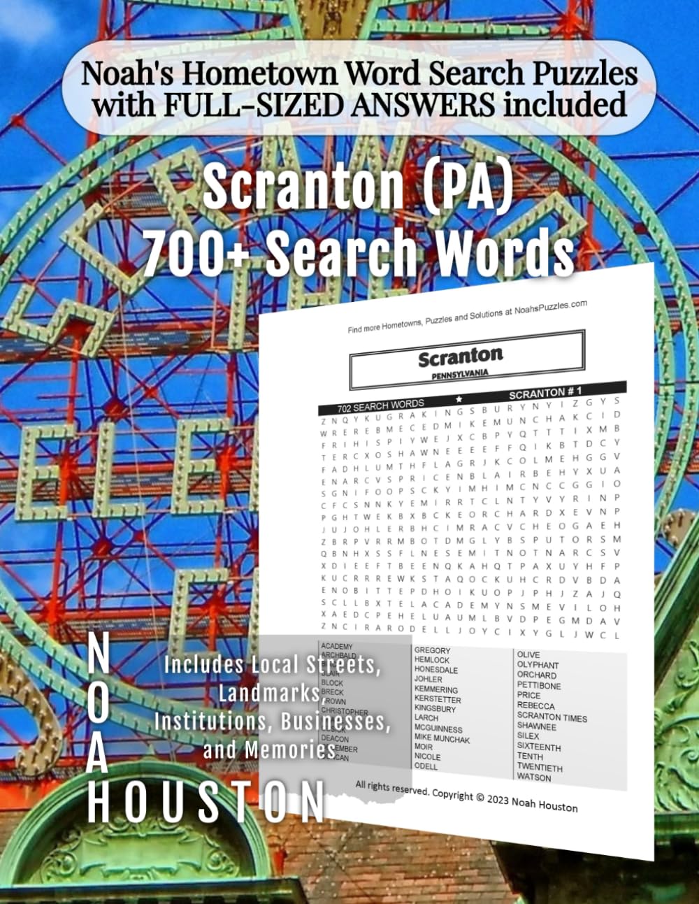 Noah's Hometown Word Search Puzzles with FULL-SIZED ANSWERS included ...