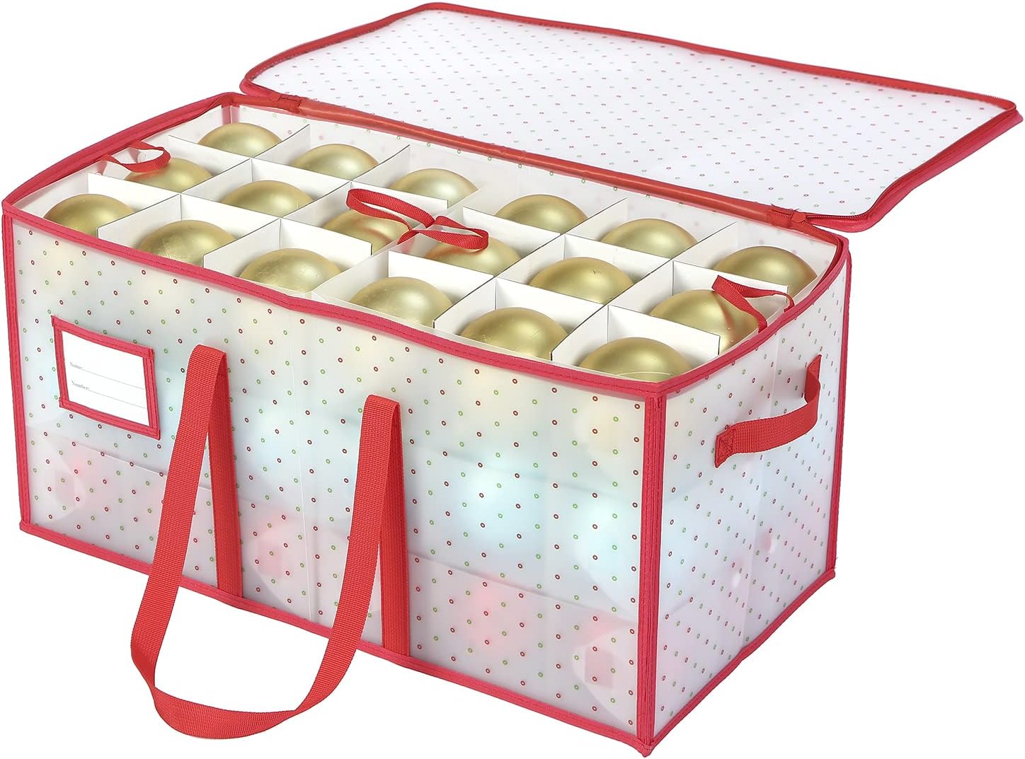 Amazon.com: Hearth & Harbor Christmas Ornament Storage Box With 4 Inner ...
