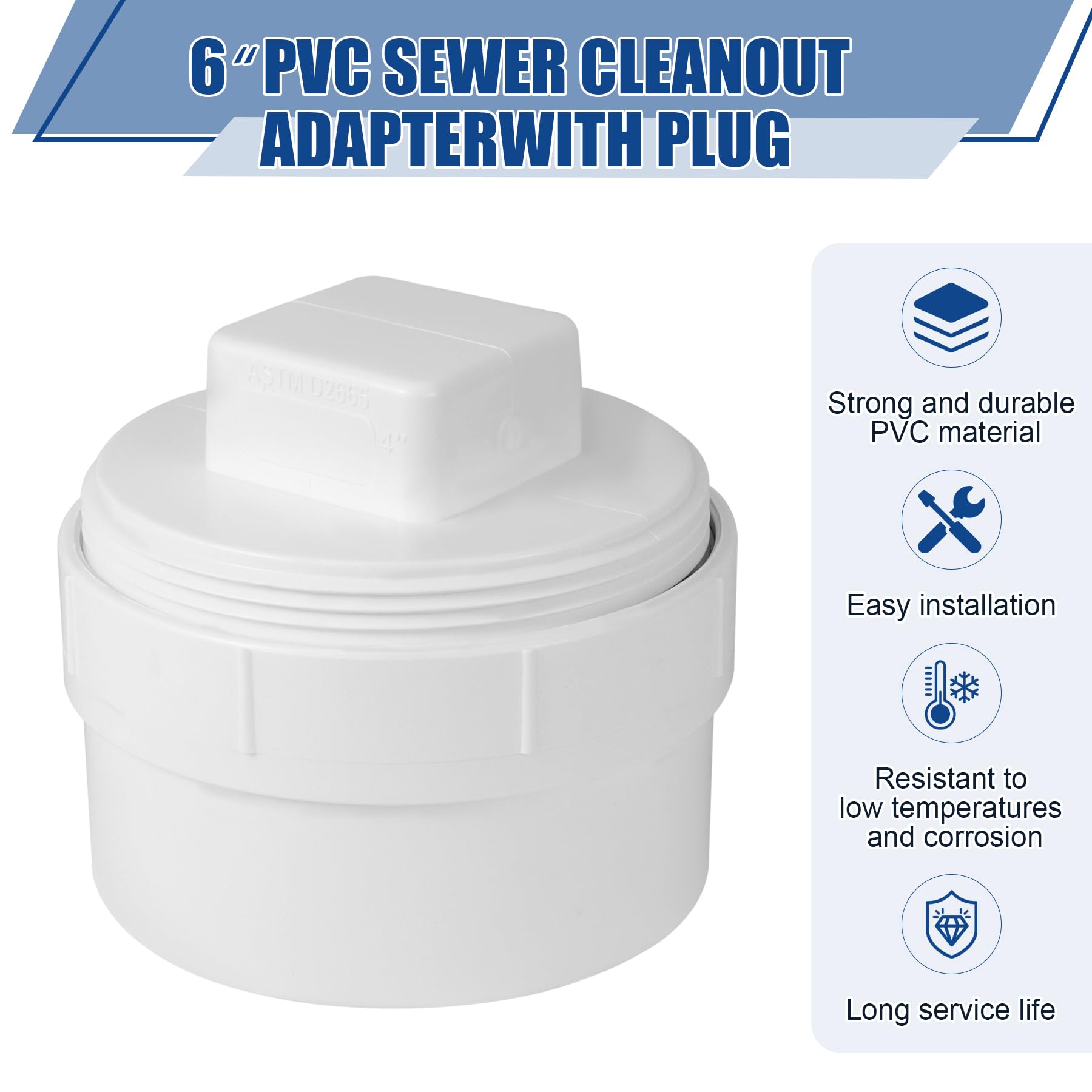 Rv Sewer Cap Aazon.co: 4" PVC Sewer Cleanout Adapter With Plug Pipe ...