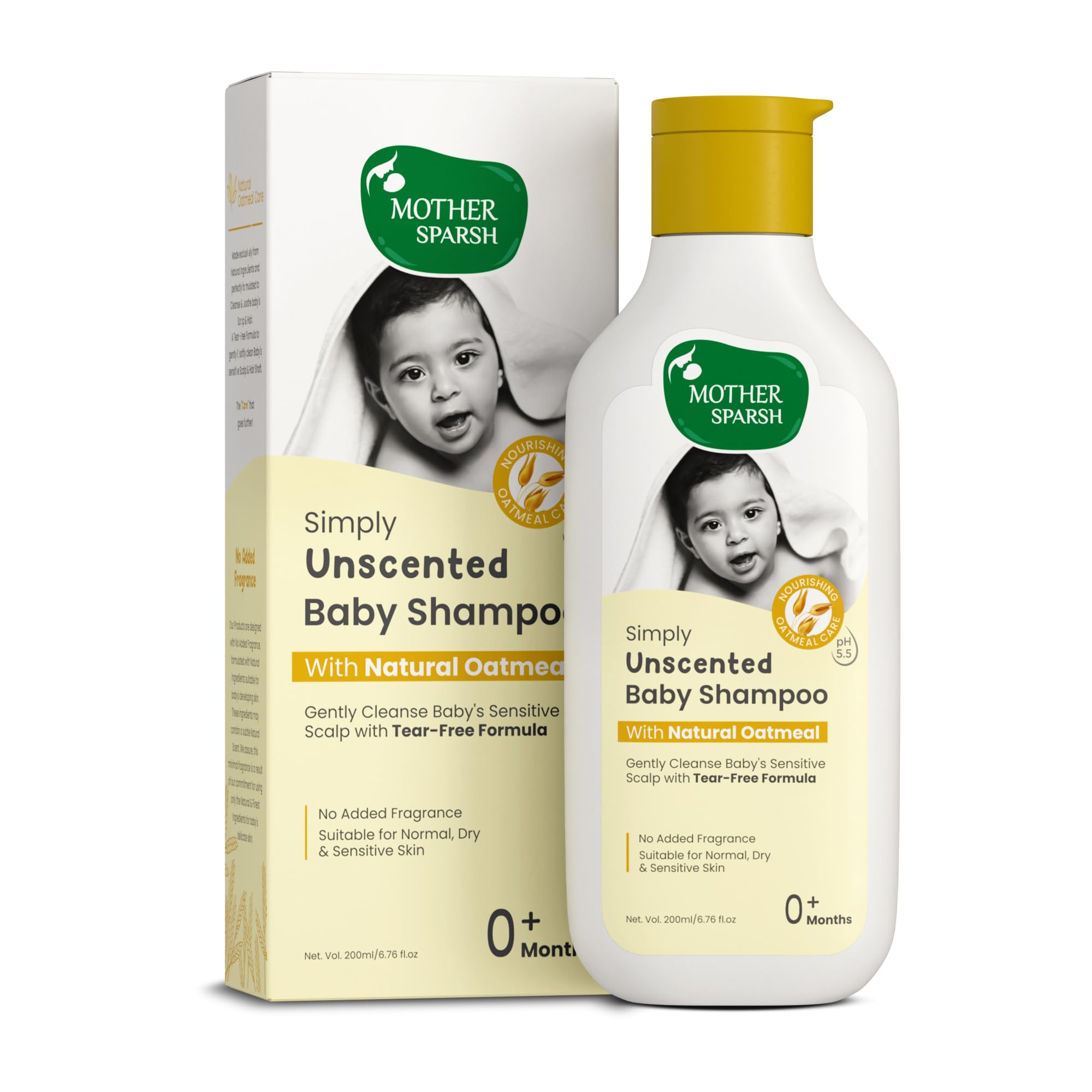 Buy Mother Sparsh Simply Unscented Baby Shampoo With Natural Oatmeal ...