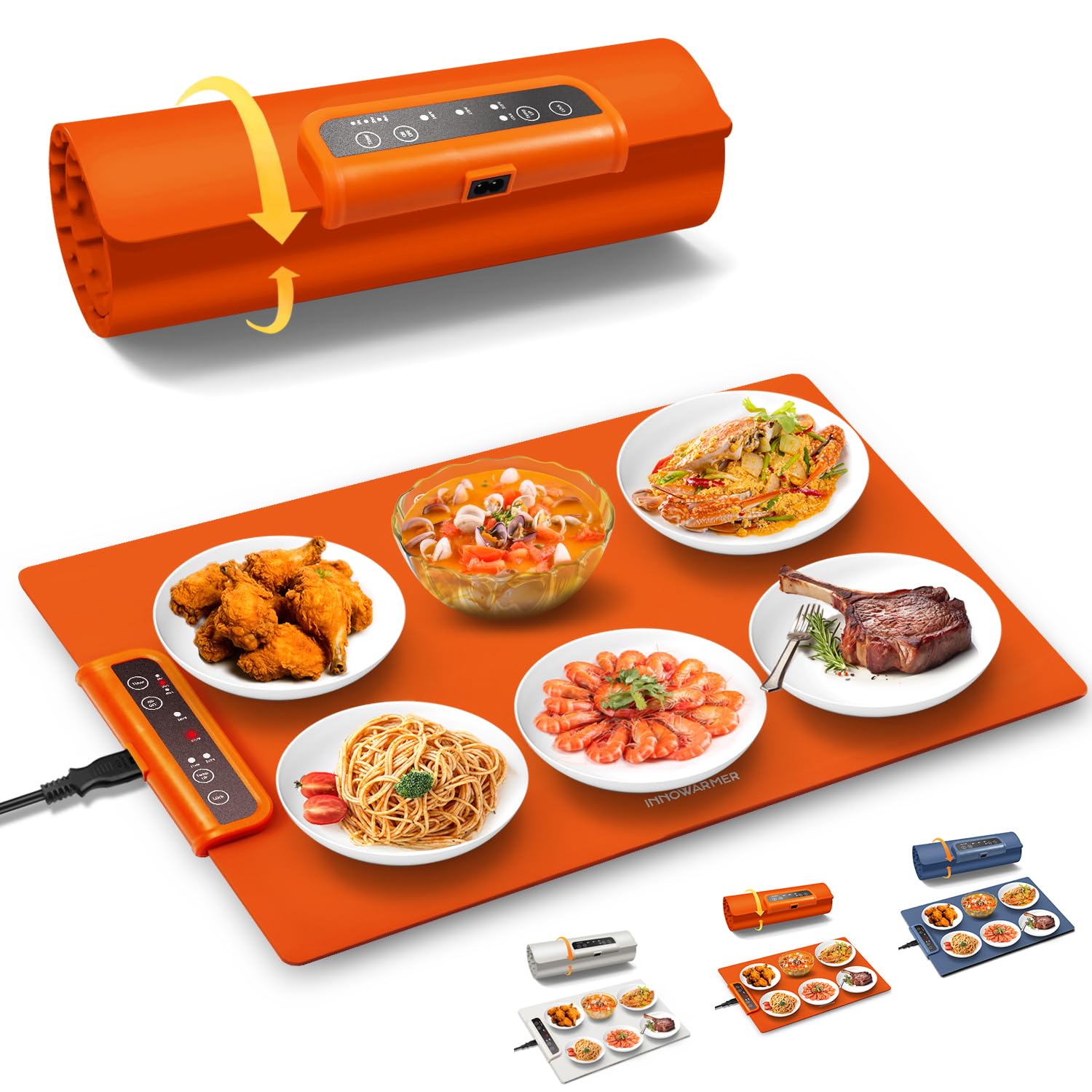 Amazon.com: INNOWARMER Warming Mat for Food, Foldable Food Heating Mat ...