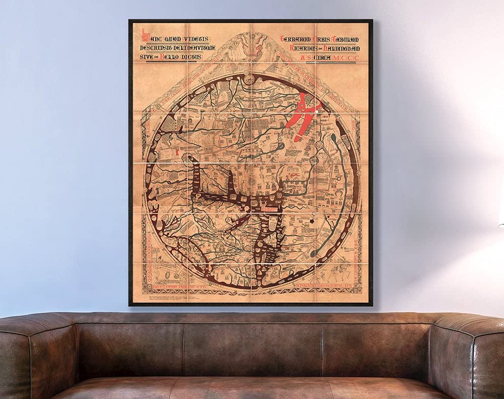 Mg Global Hereford Mappa Mundi Famous Medieval World Map Depicts ...