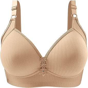 Women Plus Size Push Up Bra Wireless Shaping Support Bralette Floral ...