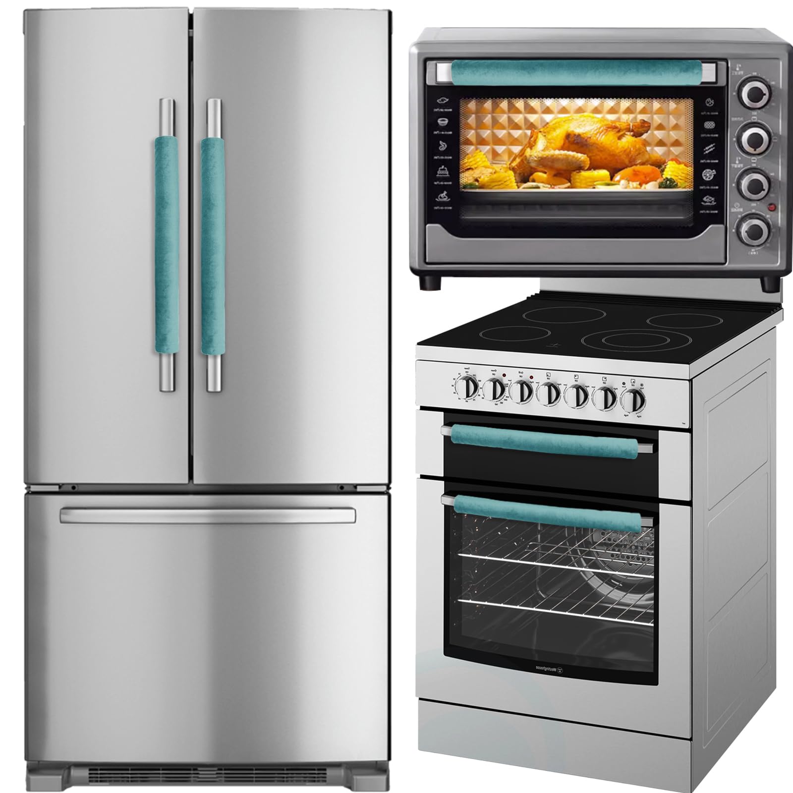 Refrigerator Door Handle Covers, 4 Pcs Kitchen Appliance Door Handle ...