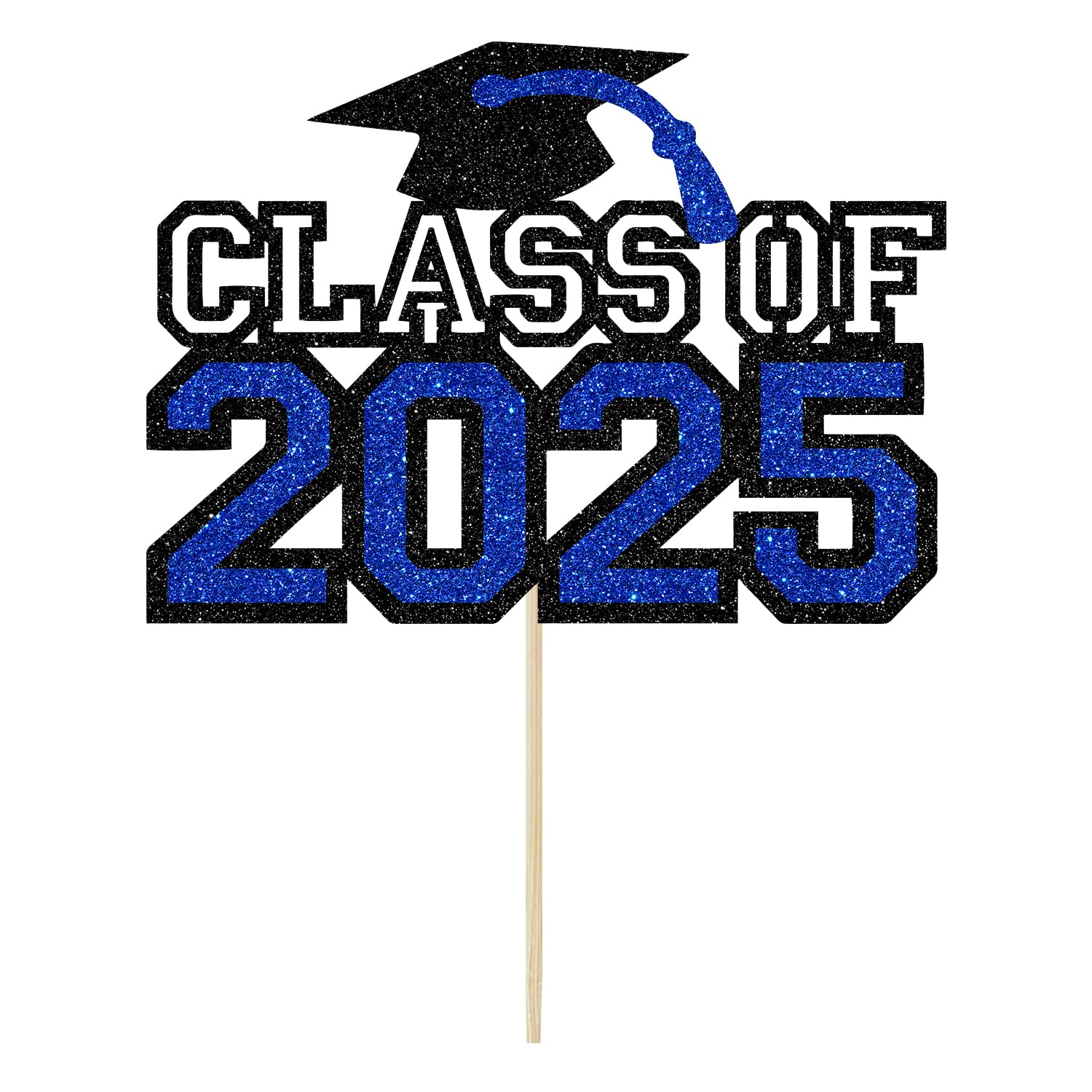 Snapklik.com : Blue Glitter Class Of 2025 Cake Topper - Congrats Grad ...