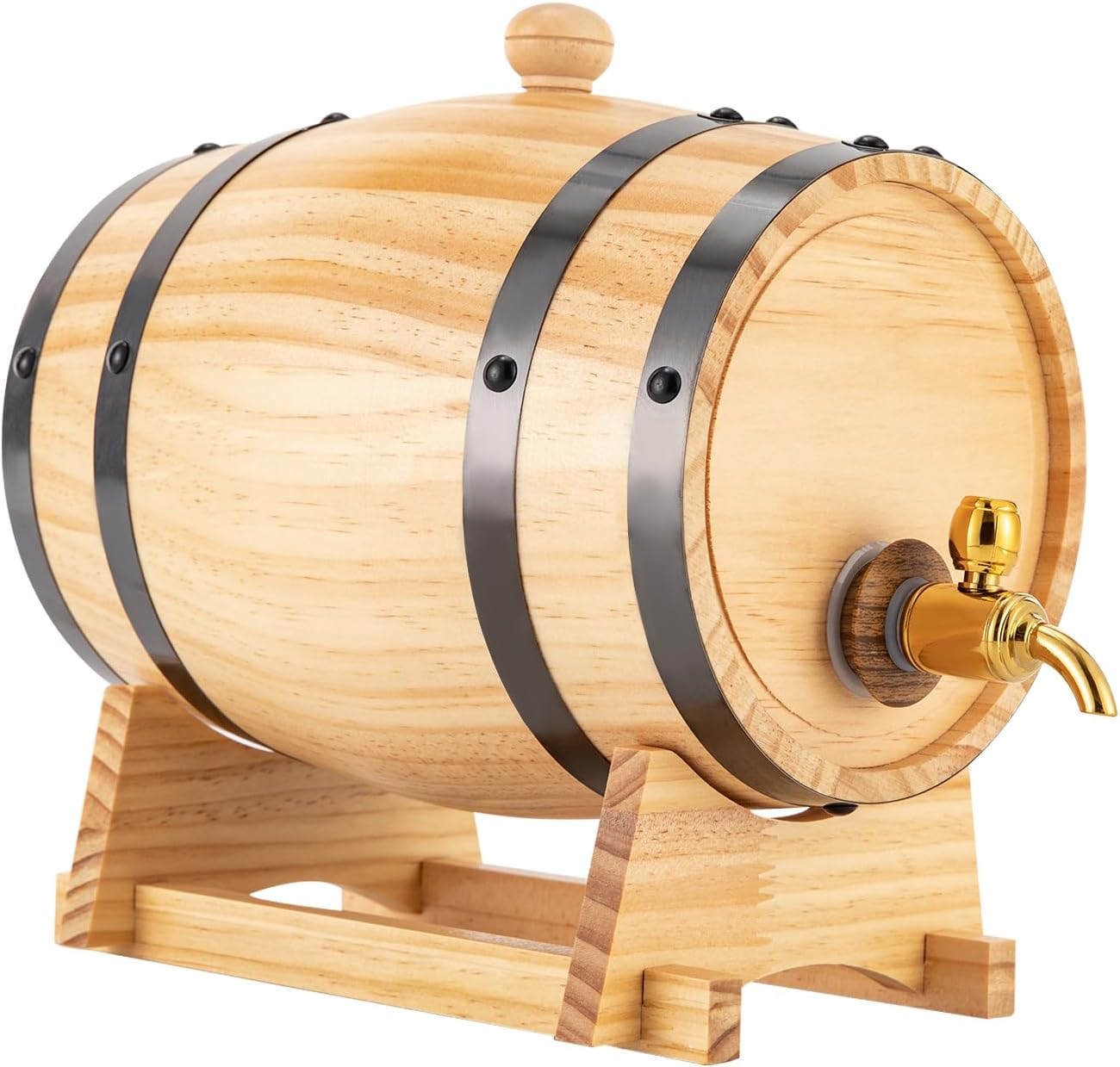 3L Wine Barrel 0.8 Gal Wooden Whiskey Barrel Wine Barrel with ...
