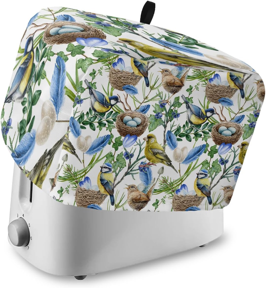 Amazon.com: Toaster Cover, 2 Slice Toaster Cover Birds Blue Feather and ...