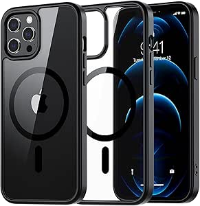 Amazon.com: SUPFINE Magnetic for iPhone 12 Pro Max case, [Compatible with MagSafe][Clear Hard ...