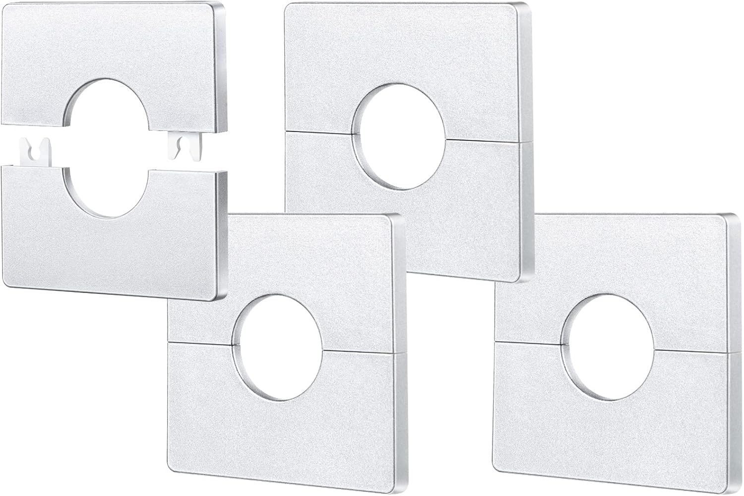 4 Pieces Wall Split Flange ABS Plastics Square Shaped Escutcheon Plates ...