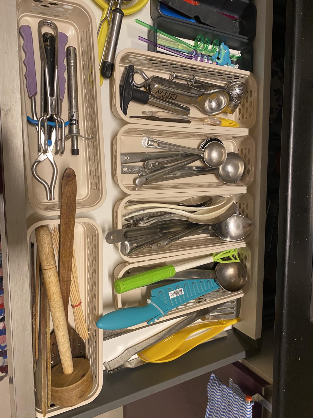 RATAN PLASTICWARE Diana Tray for Storage (Narrow)-Pack of 6 (Brown&Grey ...