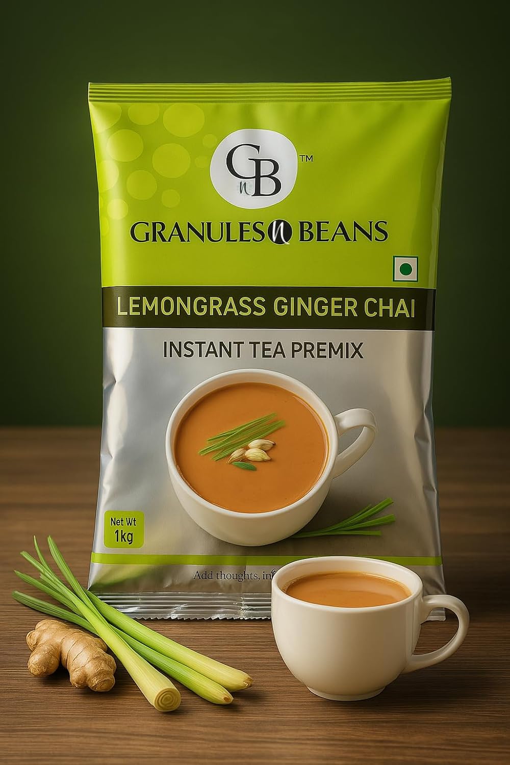 GnB GRANULES n BEANS Lemongrass Ginger Instant Tea Premix For Both ...