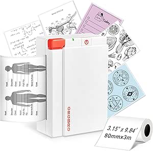 ORGBRO Sticker Printer, X3 Mini Bluetooth Thermal Portable Sticker ...