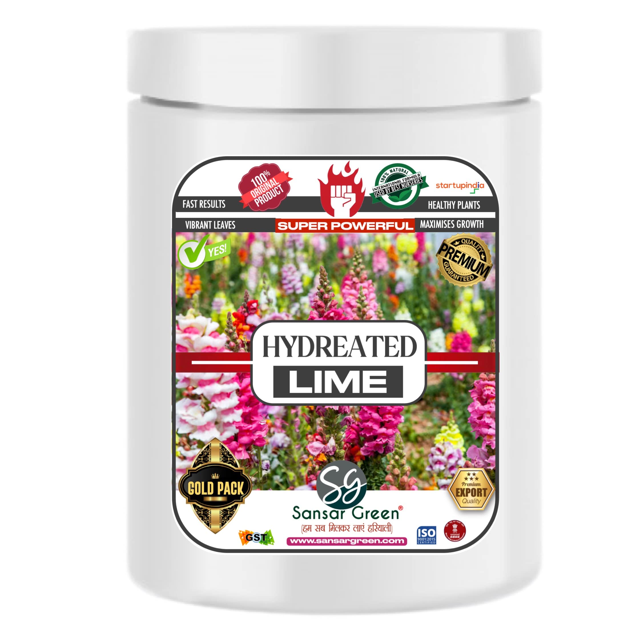 Sansar Green® Hydrated Lime for the Growth of Plants Essential (200 gm ...