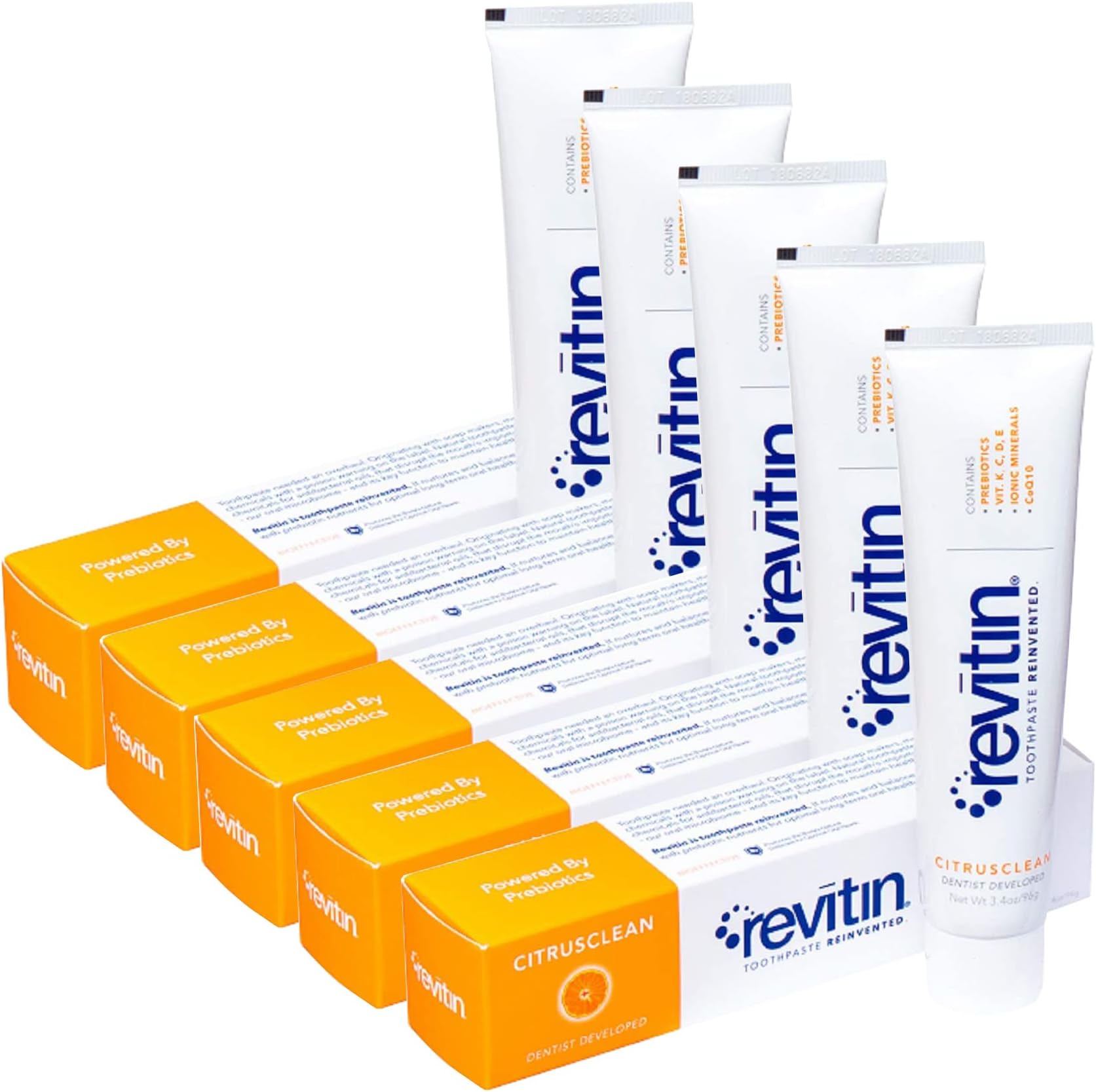 Amazon.com : Revitin Toothpaste | Fluoride-Free Prebiotic Citrus Tooth ...