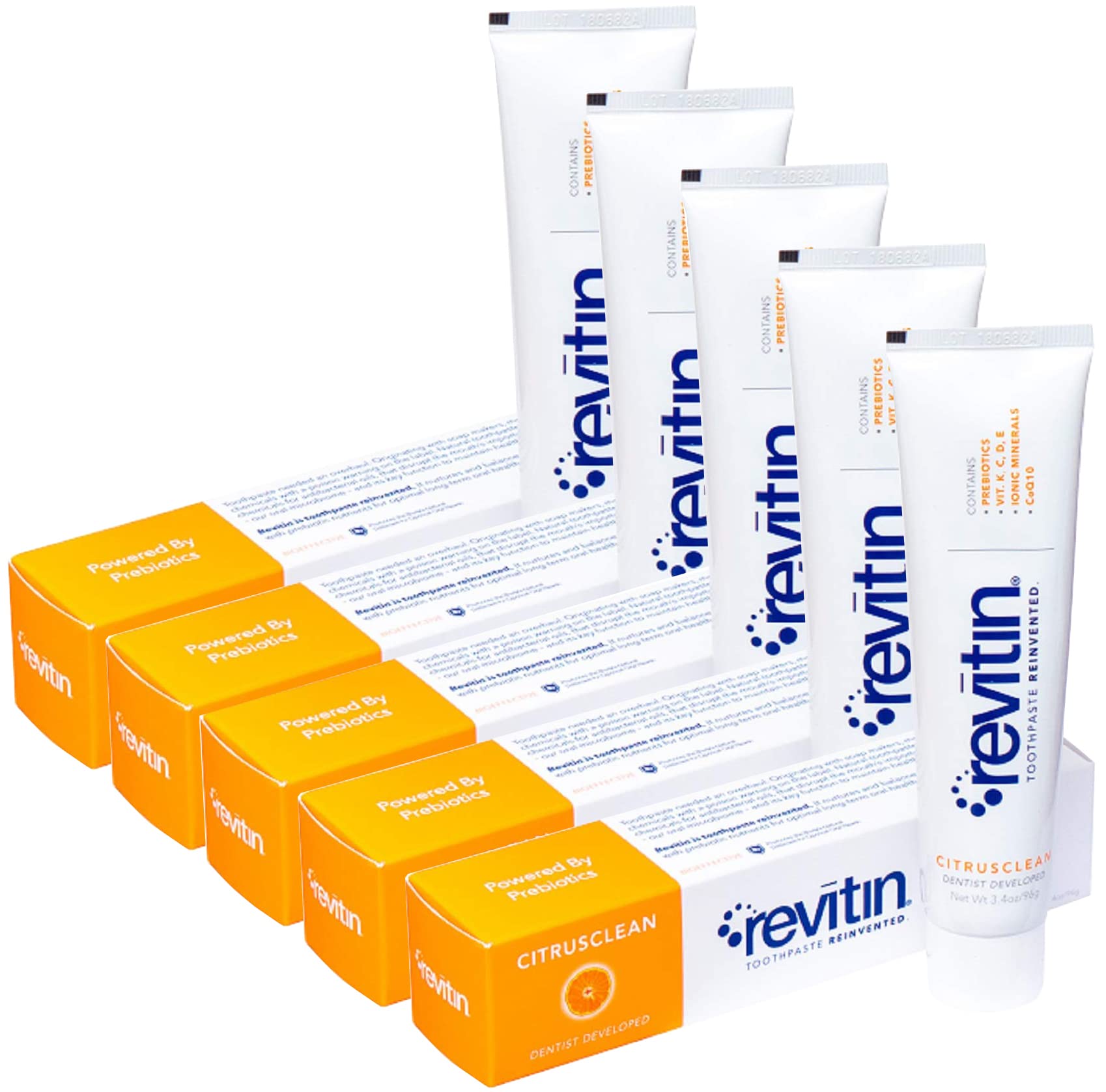 Revitin Toothpaste | Fluoride-Free Prebiotic Citrus Tooth Gel | No SLS ...