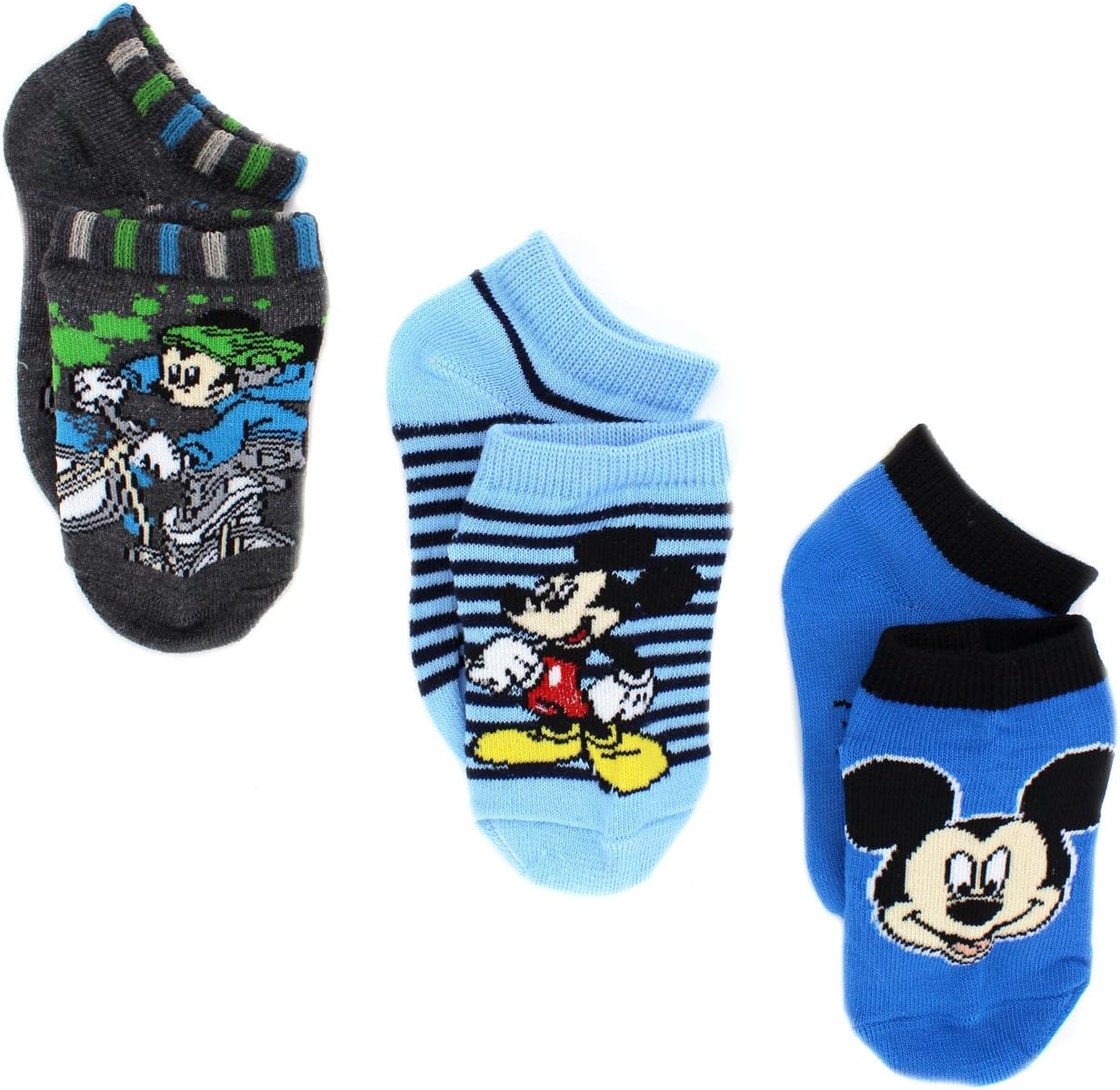 Amazon.com: Mickey Mouse Toddler Boys 3 pack Socks (2-4 Toddler (Shoe ...
