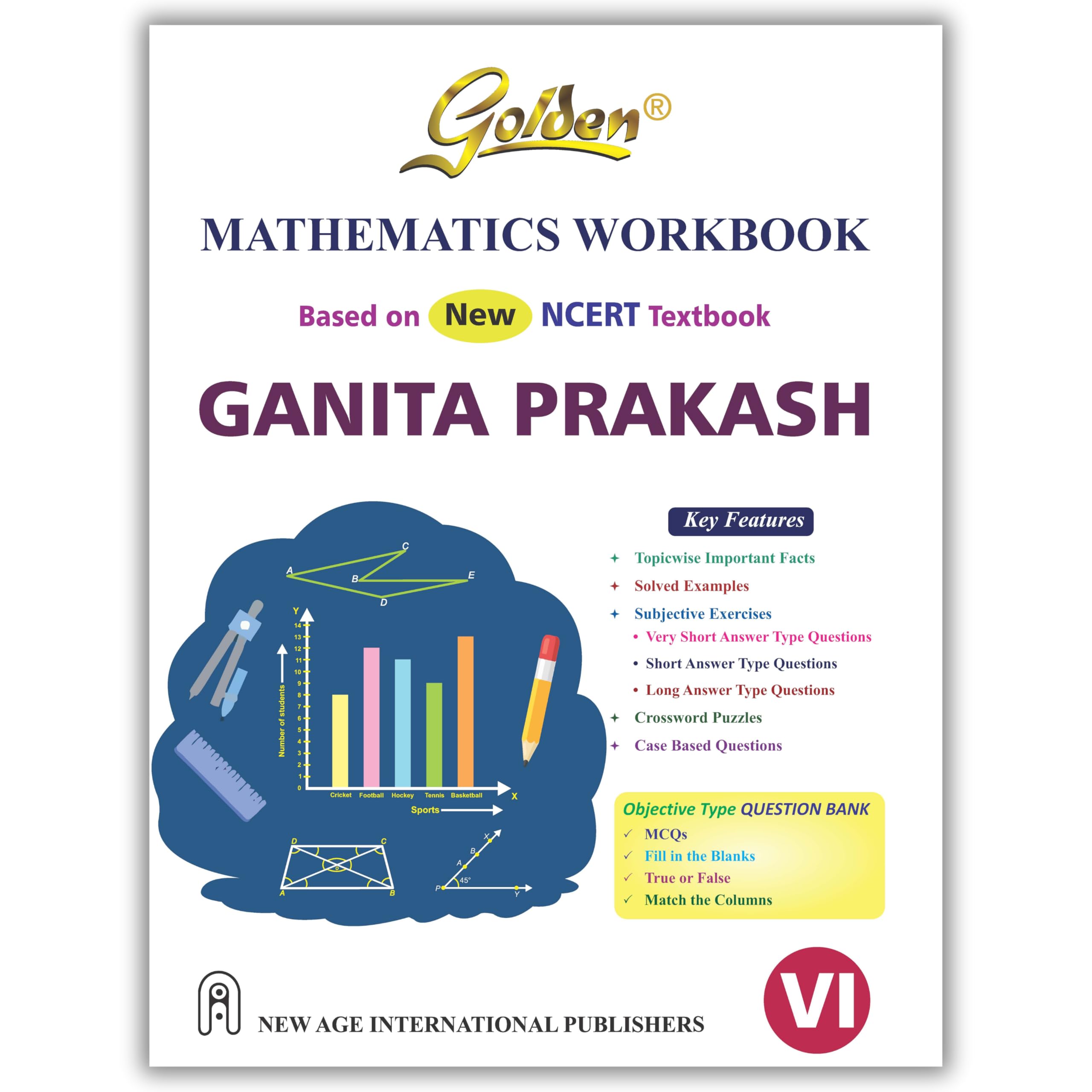 Golden Workbook Mathematics Based on NEW NCERT Ganita Prakash For Class ...
