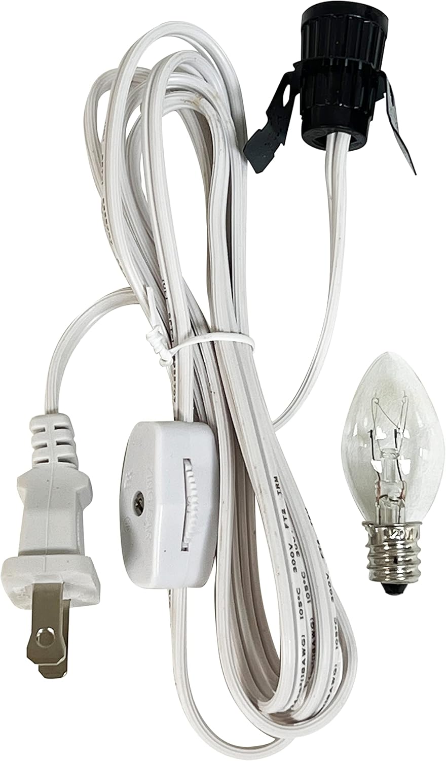 National Artcraft® 6' Lamp Cord Set Kit with Clip-in Style Socket ...