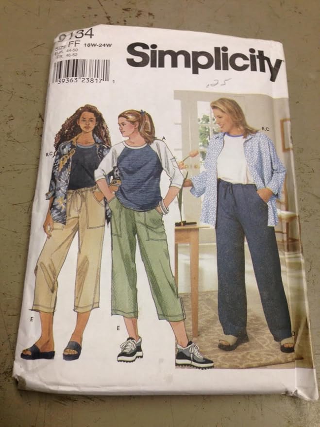 Amazon.com: Simplicity 9134 Sewing Pattern, Women's Shirt, Pants and ...