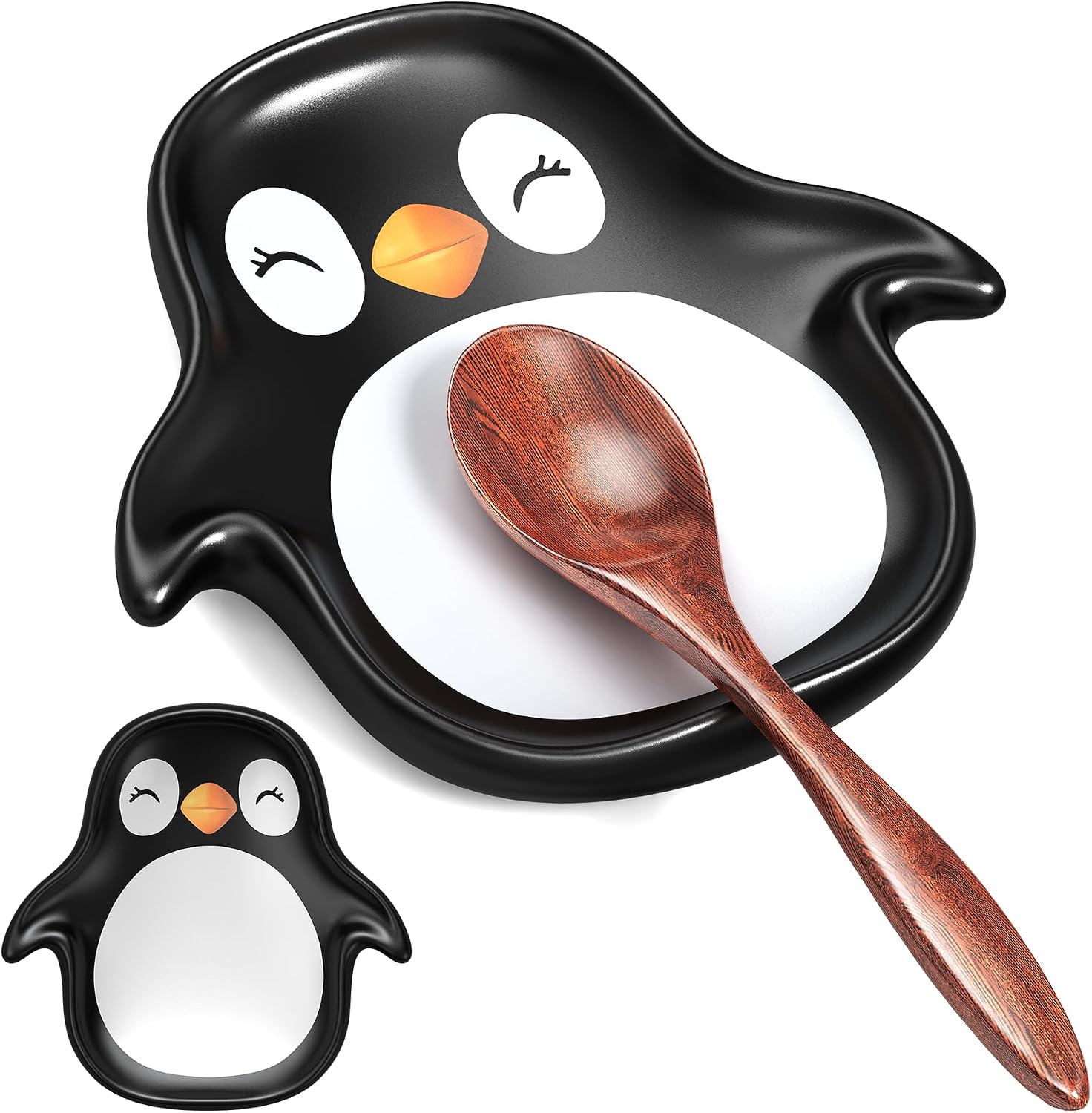 Amazon.com: Penguin Spoon Rest for Stove Top – Ceramic Utensil Holder ...